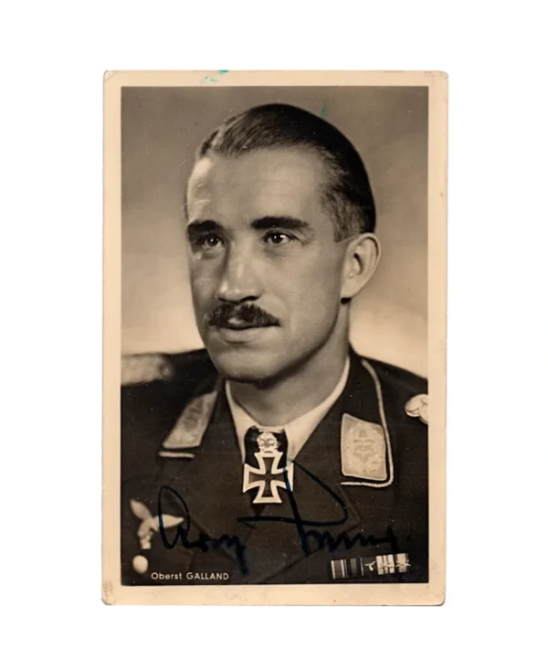 Legendary Luftwaffe Ace Adolf Galland Signed Photo
